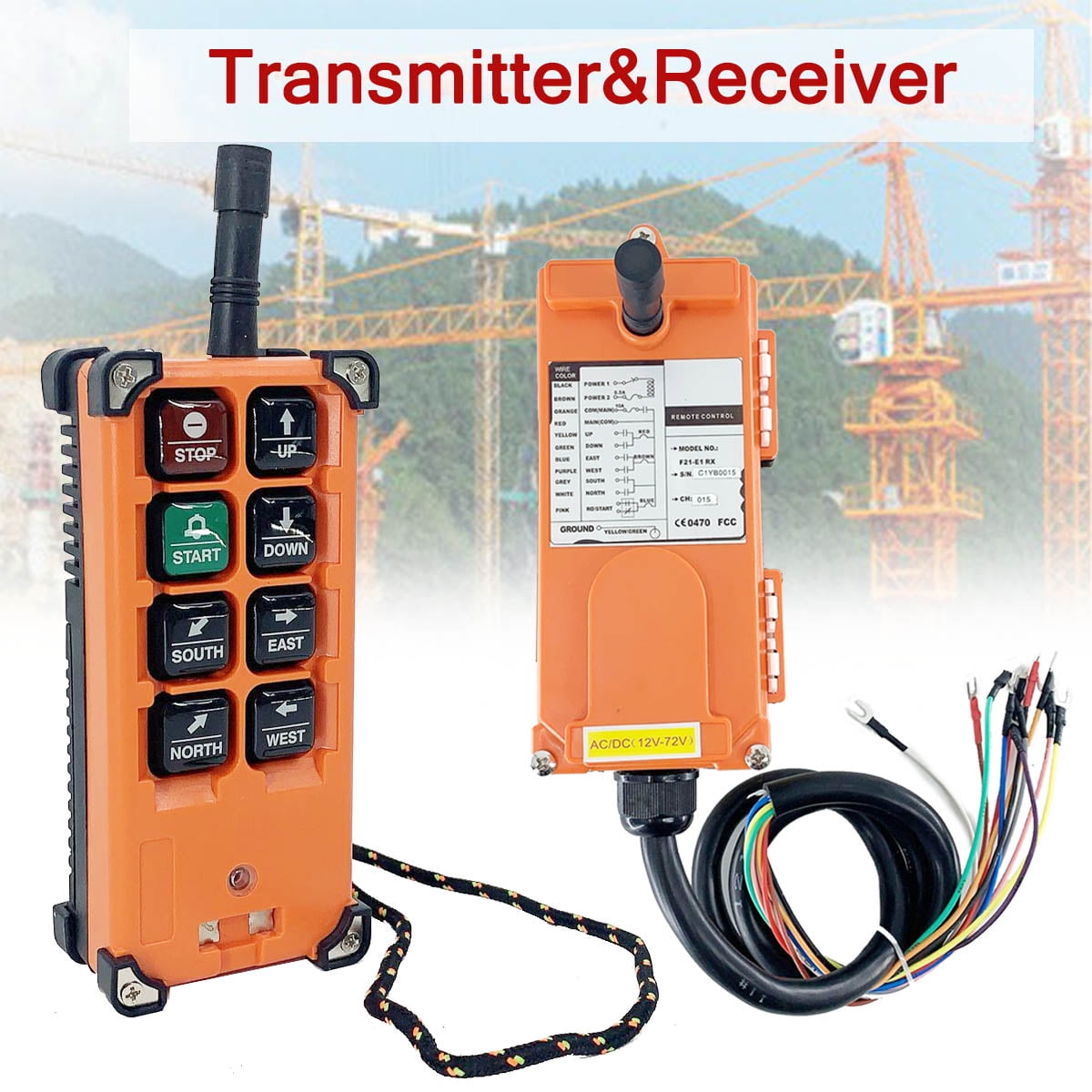 ECUTEE 12-24V Industrial Remote Control Wireless for Transmitter ...