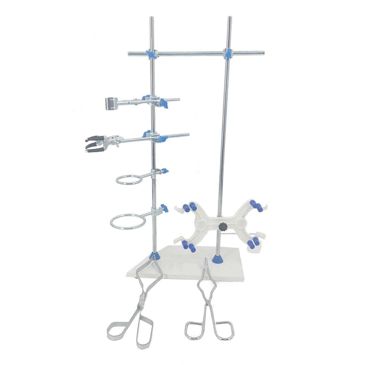 ECUTEE 15pcs Laboratory Iron Stand Set 60cm Premium Iron Support Stand ...