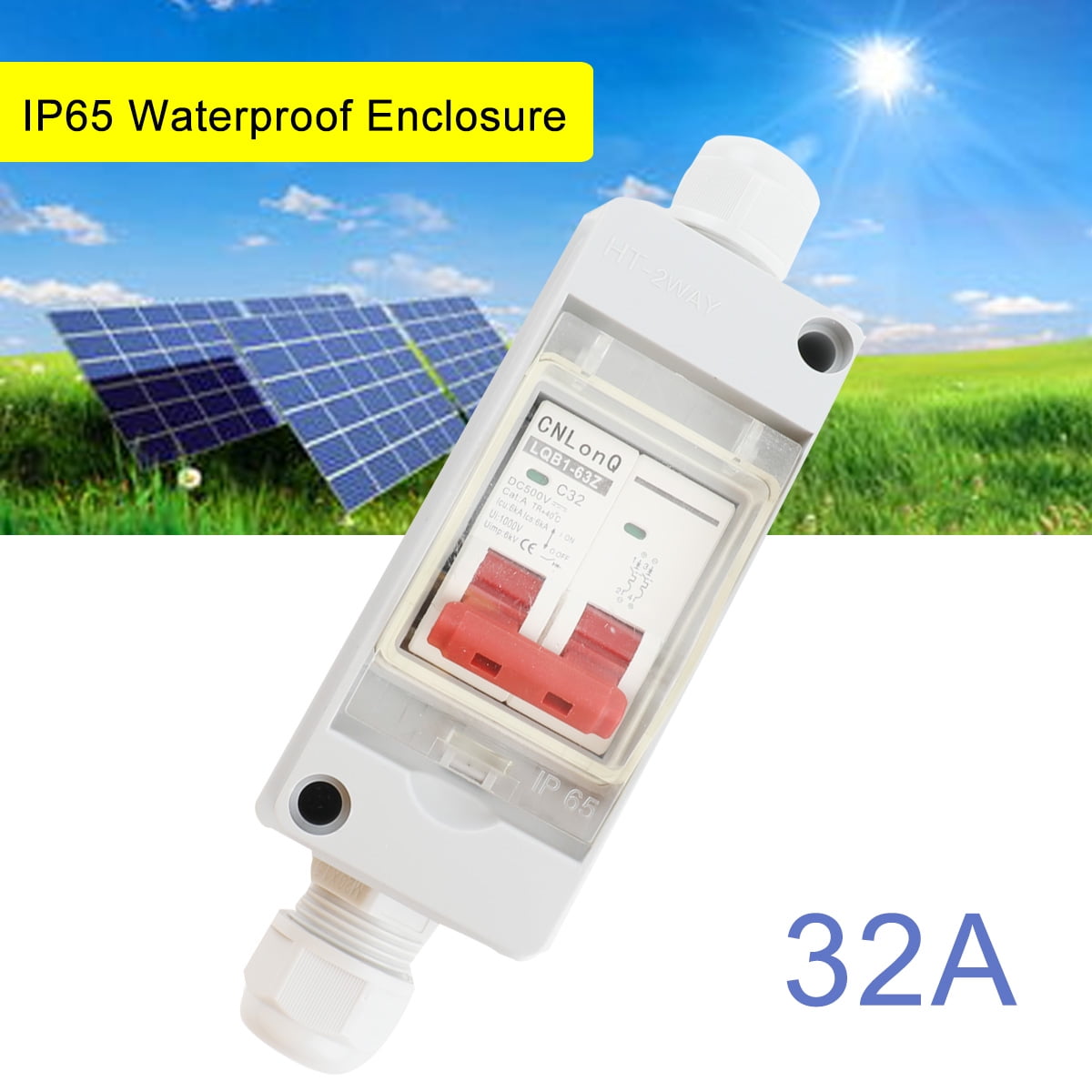 ECUTEE 2 String Solar Combiner Box PV Disconnect Switch DC500V 32A ...