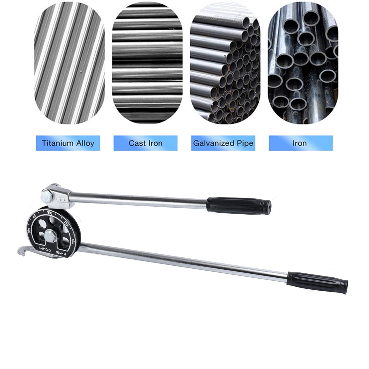 ECUTEE 5/8 inch Tubing Bender Manual Pipe Bending Machine 0-180 Bending ...