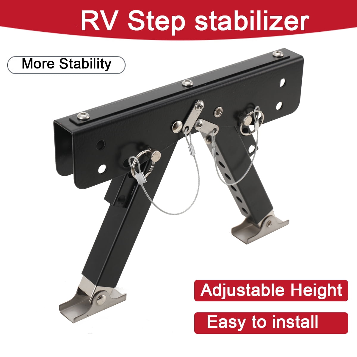 ECUTEE Adjustable Height Folding Caravan Step Stabilizer Portable RV ...