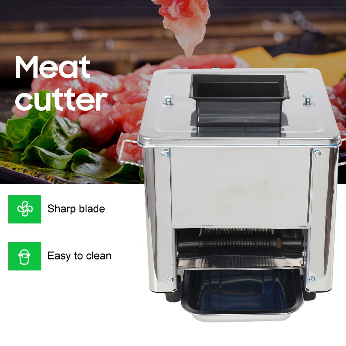 ECUTEE Commercial Meat Cutting Machine Cutter Stainless Steel Slicer ...