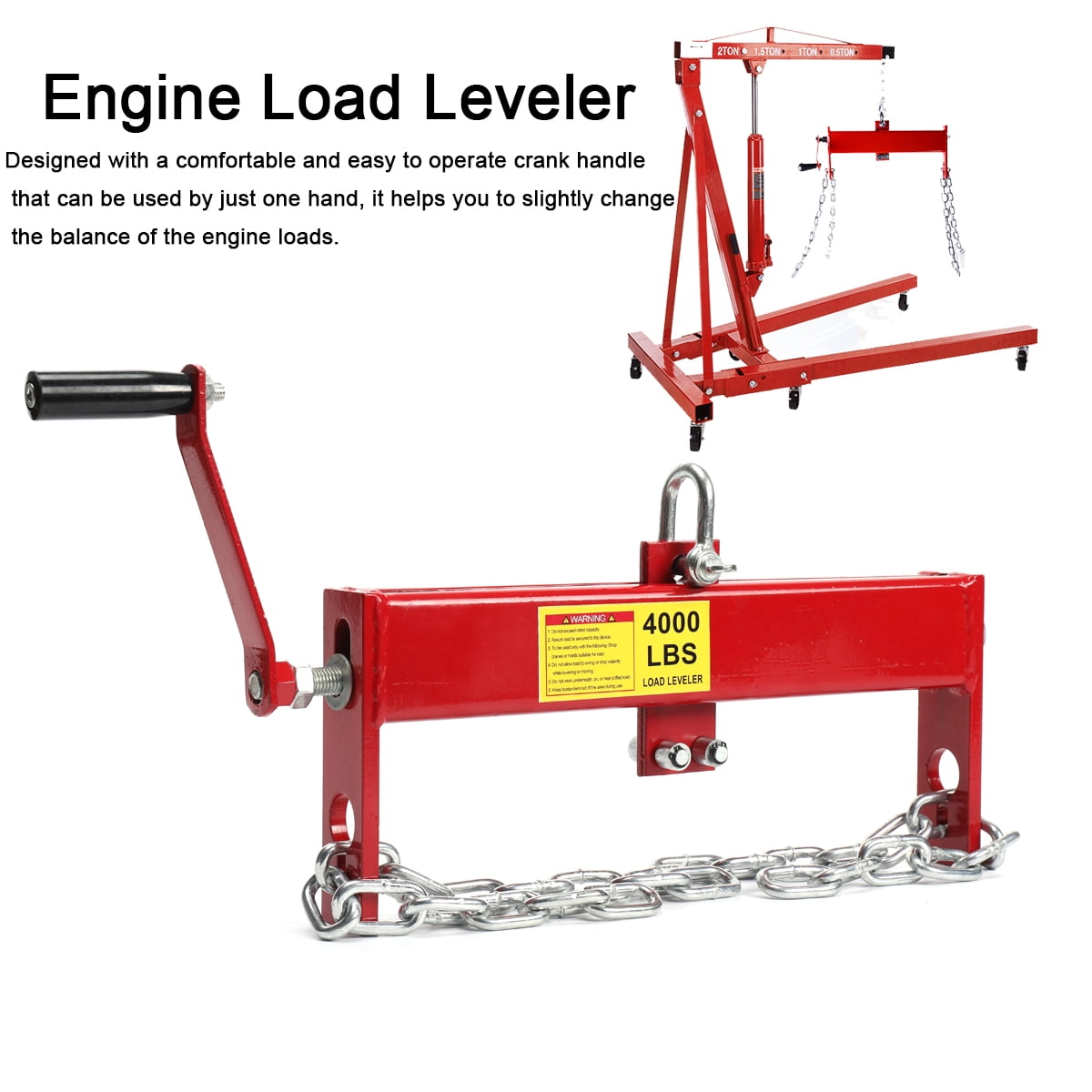 ECUTEE Heavy Duty Load Lift Tool 4000 lbs Engine Leveler Hoist Shop ...
