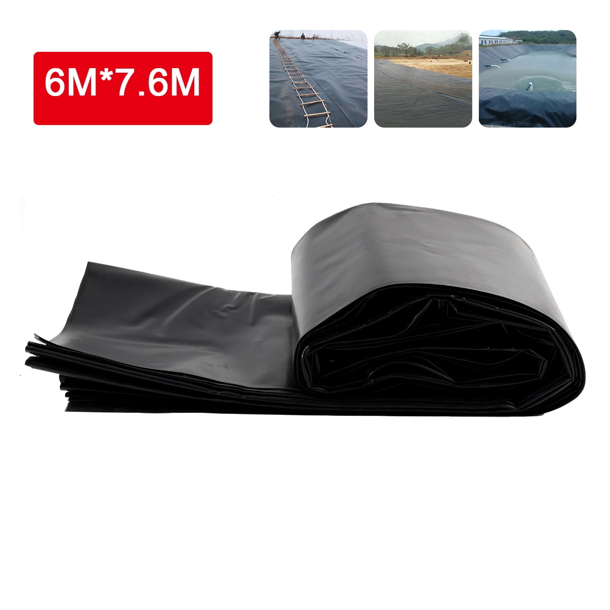 ECUTEE LLDPE Pond Liner 20 ft x 25 ft, 20 Mil Lake Retention, Fish ...