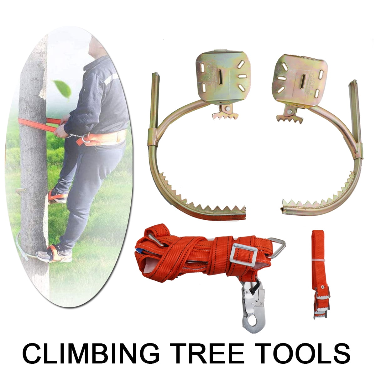 ECUTEE Tree Climbing Gear Spike Set, Adjustable Lanyard Hunting ...