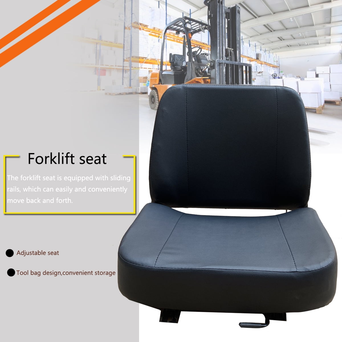 ECUTEE Universal Forklift Seat, Fold Down Forklift Seat with Adjustable ...