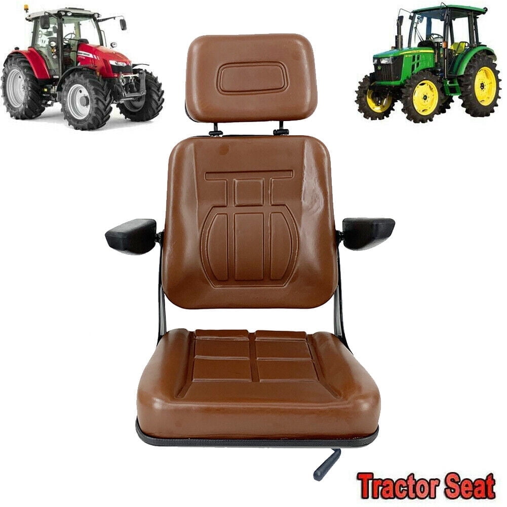 ECUTEE Universal Tractor Seat With Armrest Suspension Seat for ...