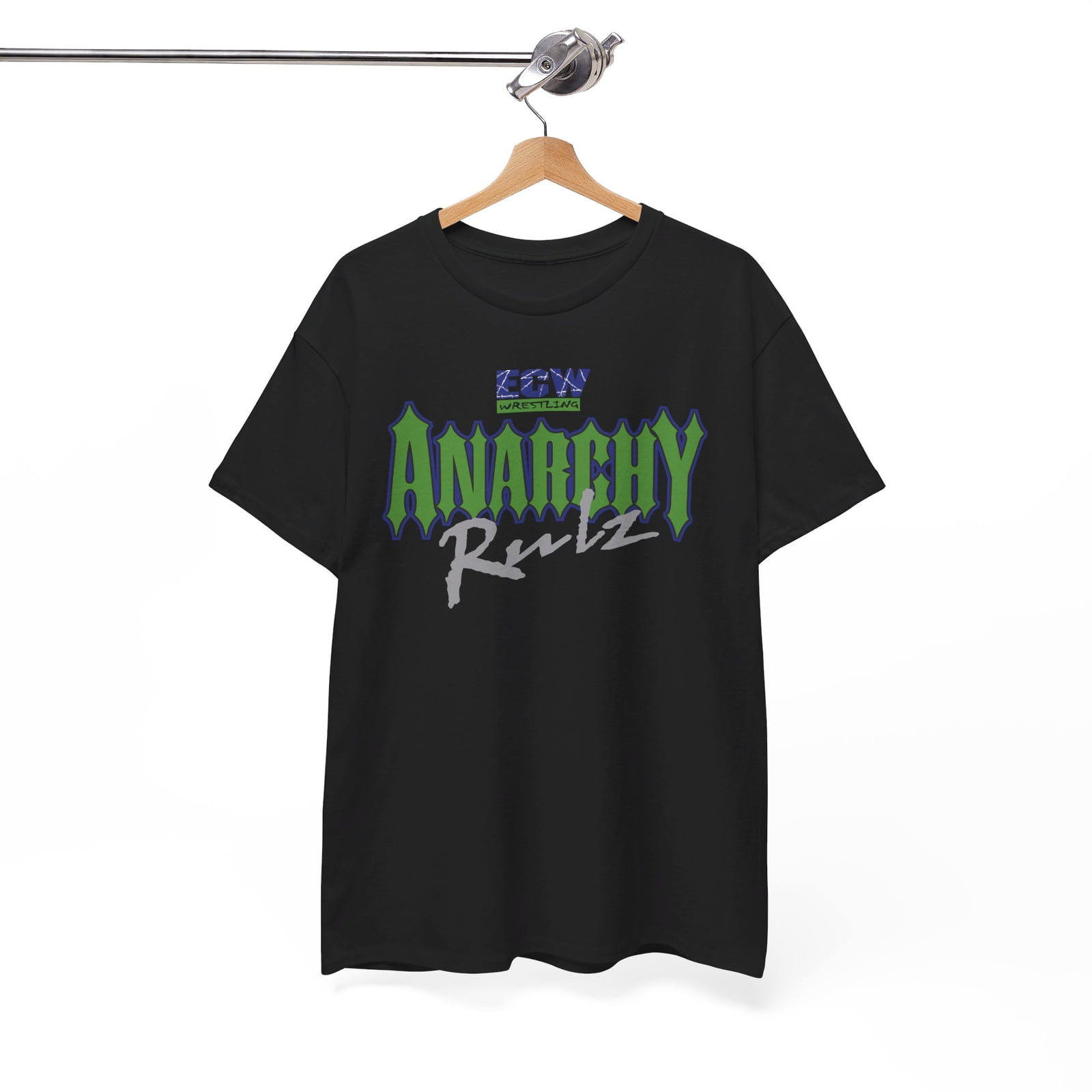 ECW ANARCHY RULES 1999 T-SHIRT PPV VINTAGE WRESTLING WWF ATTITUDE ERA ...