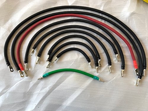 ECW&L Club Car Precedent 6x8 Volt 2 Gauge Battery Cable Full Kit with ...