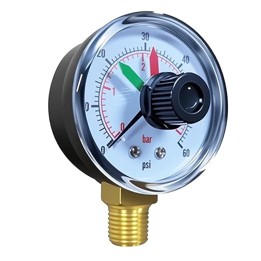 ECX271261 Pool Pressure Gauge, Dial Gauge Compatible with Select ...
