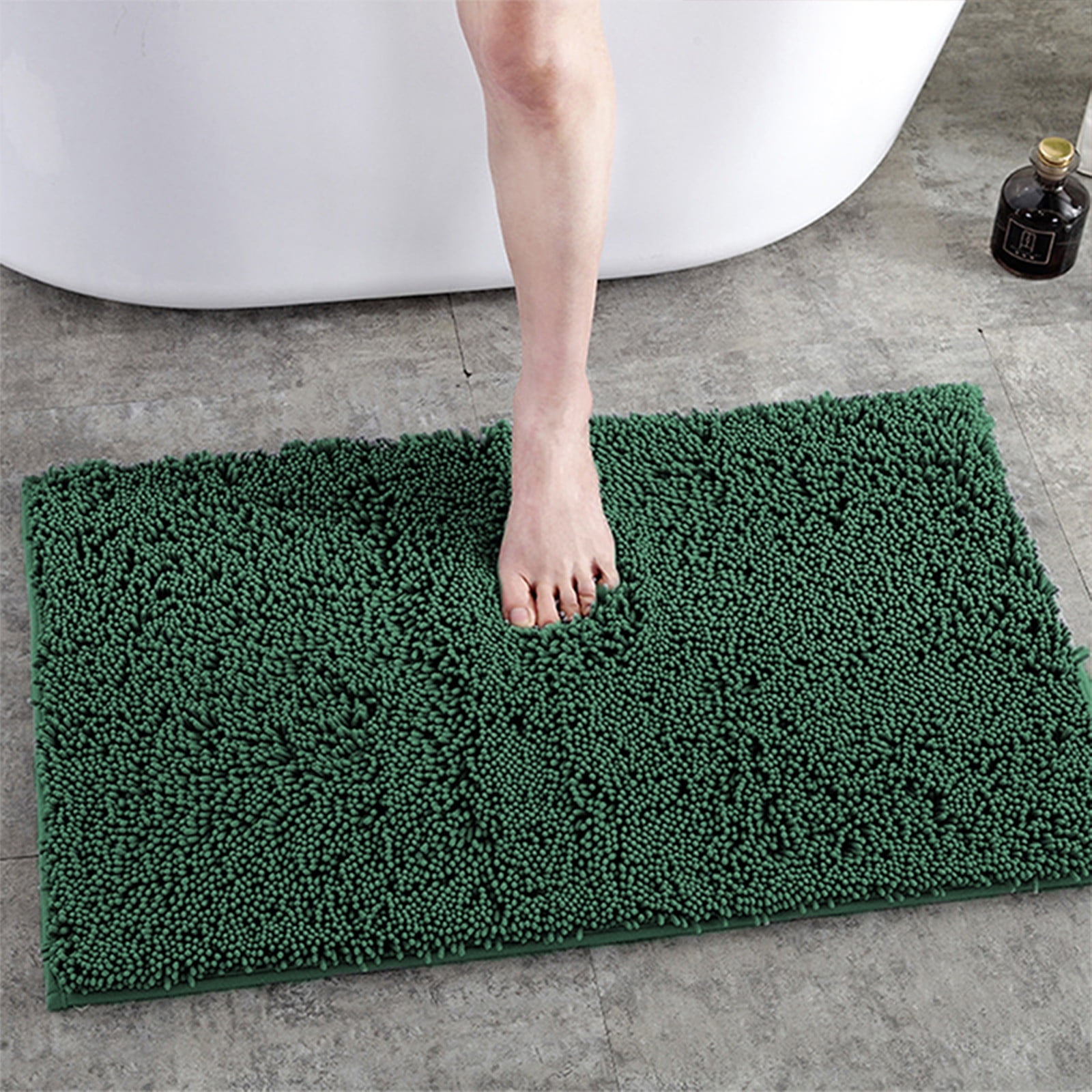 ECZHAW Bathroom Rugs,Chenille Bath Mat Set - Machine Washable Bath Mats ...