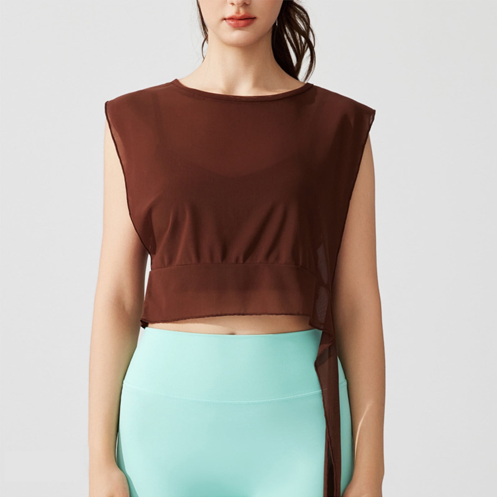 ECZHAW Clearance,Women Cap Sleeve Cropped Vests for Petite Women Teen Girls, Summer Sleeveless ...