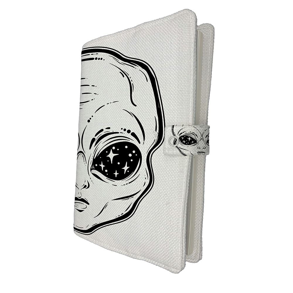 ECZJNT A Alien Head With Starry Eyes With Space Inside Book Cover Book ...