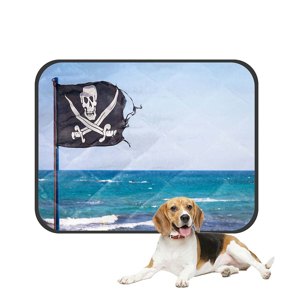 ECZJNT A Damaged Pirate Flag During A Strong Windy Day Pet Dog Cat Bed ...