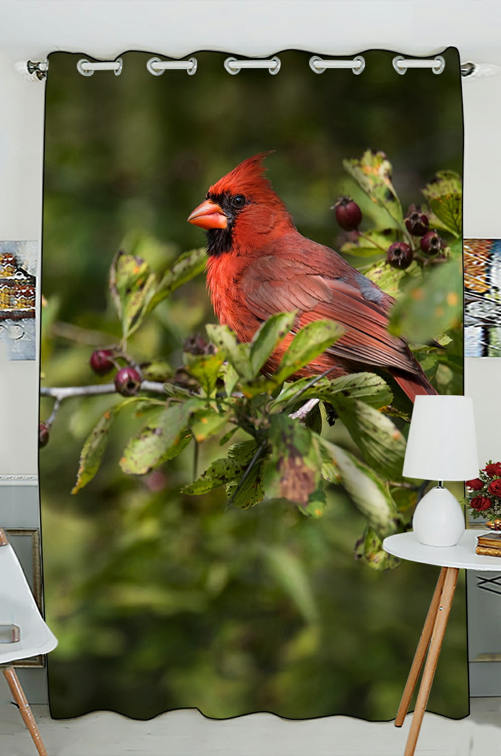 ECZJNT A Northern Cardinal in Toronto Blackout Window Curtain Drapery ...