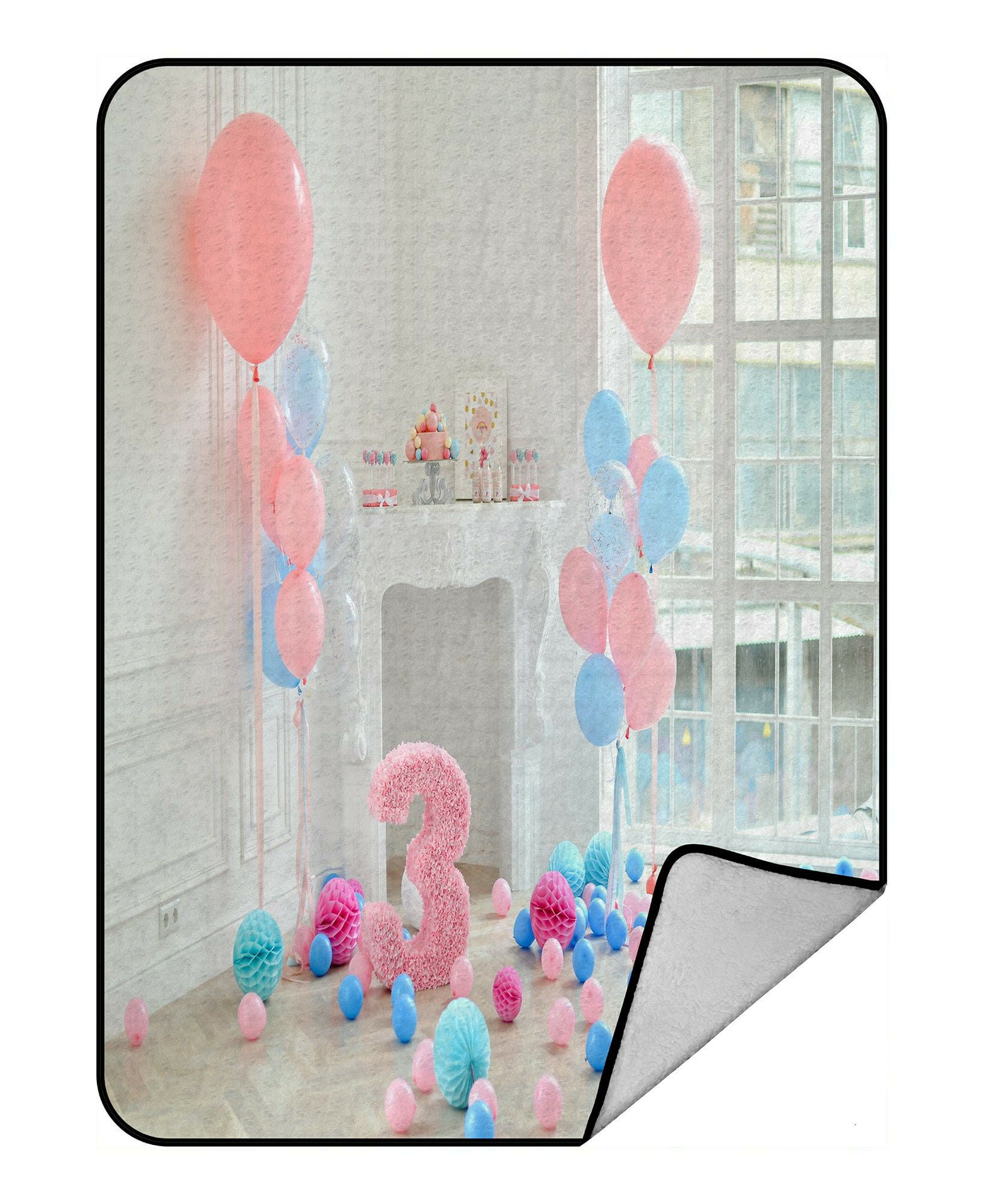 ECZJNT A lot of balloons Throw Blanket Fleece Blankets Plush Blanket ...