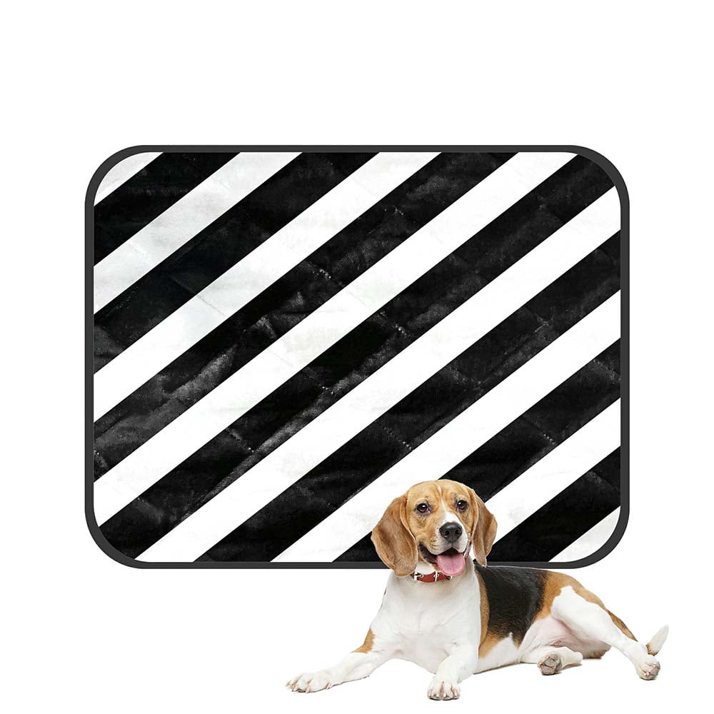 ECZJNT Abstract Lines Modern Black White Texture Pet Dog Cat Bed Pee ...