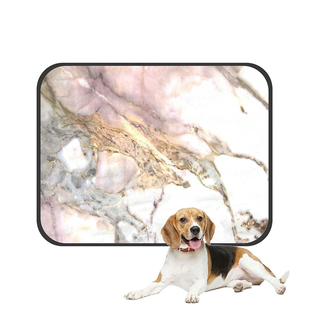 ECZJNT Abstract White Marble Texture Pet Dog Cat Bed Pee Pads Mat ...