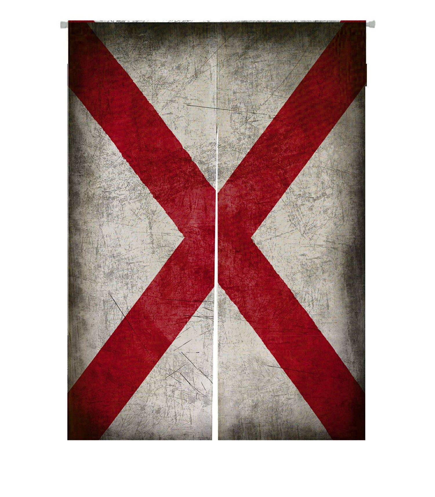 ECZJNT Alabama State flag USA with grunge metal texture Japanese Noren ...