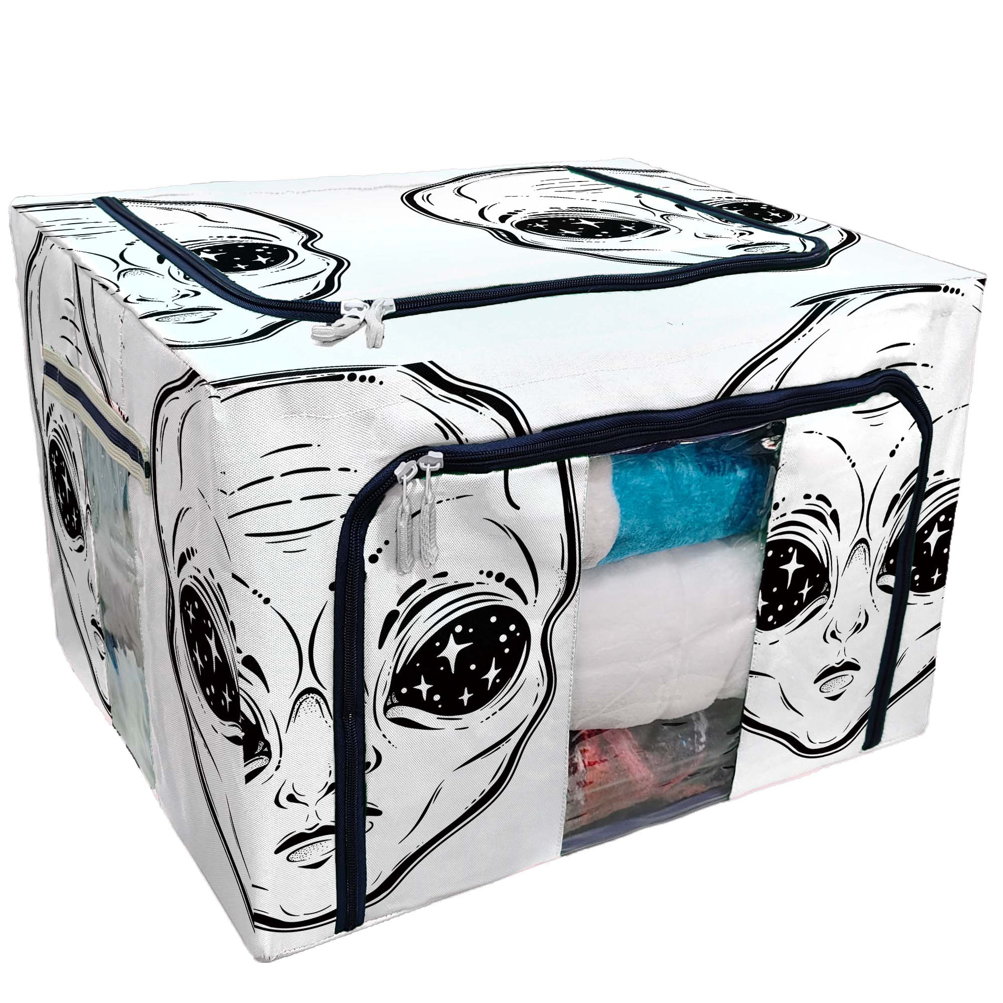 ECZJNT a Alien head with starry eyes with space inside Storage Bag ...