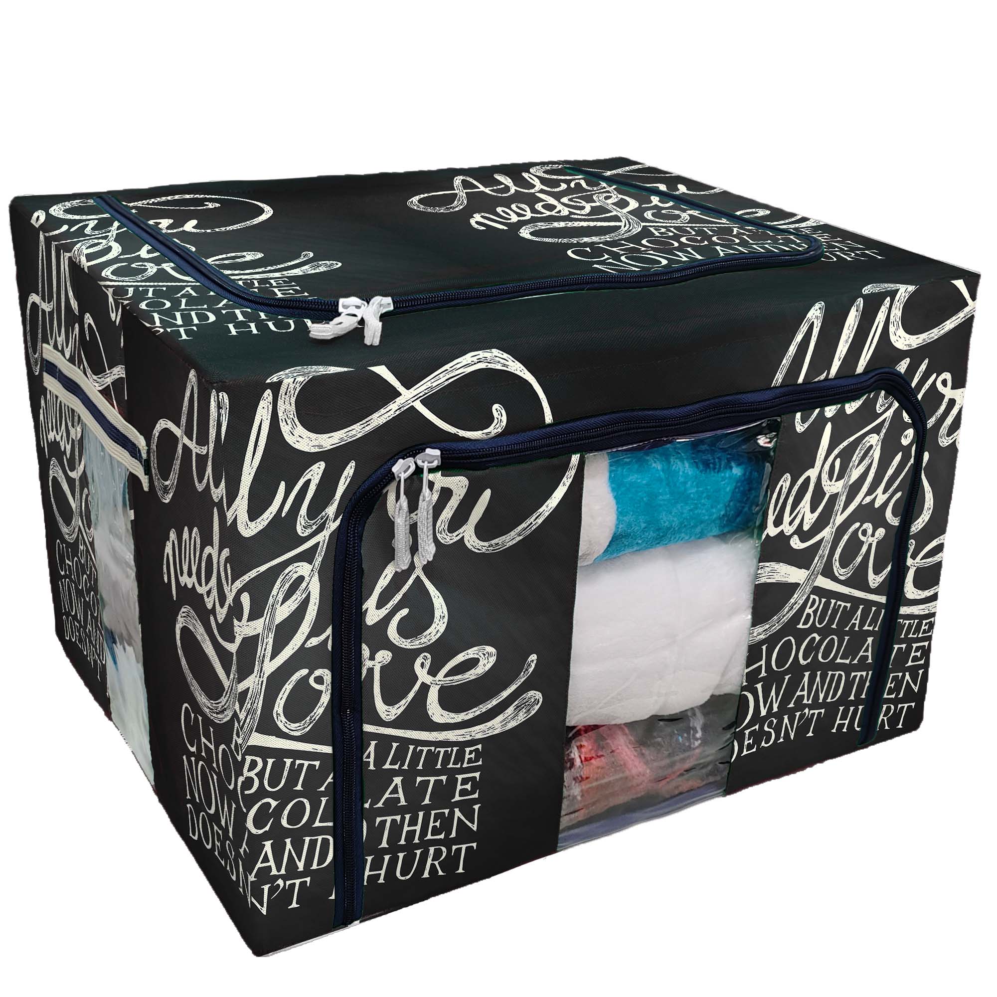 ECZJNT All You need is Love chocolate doesn't hurt quotes Storage Bag ...