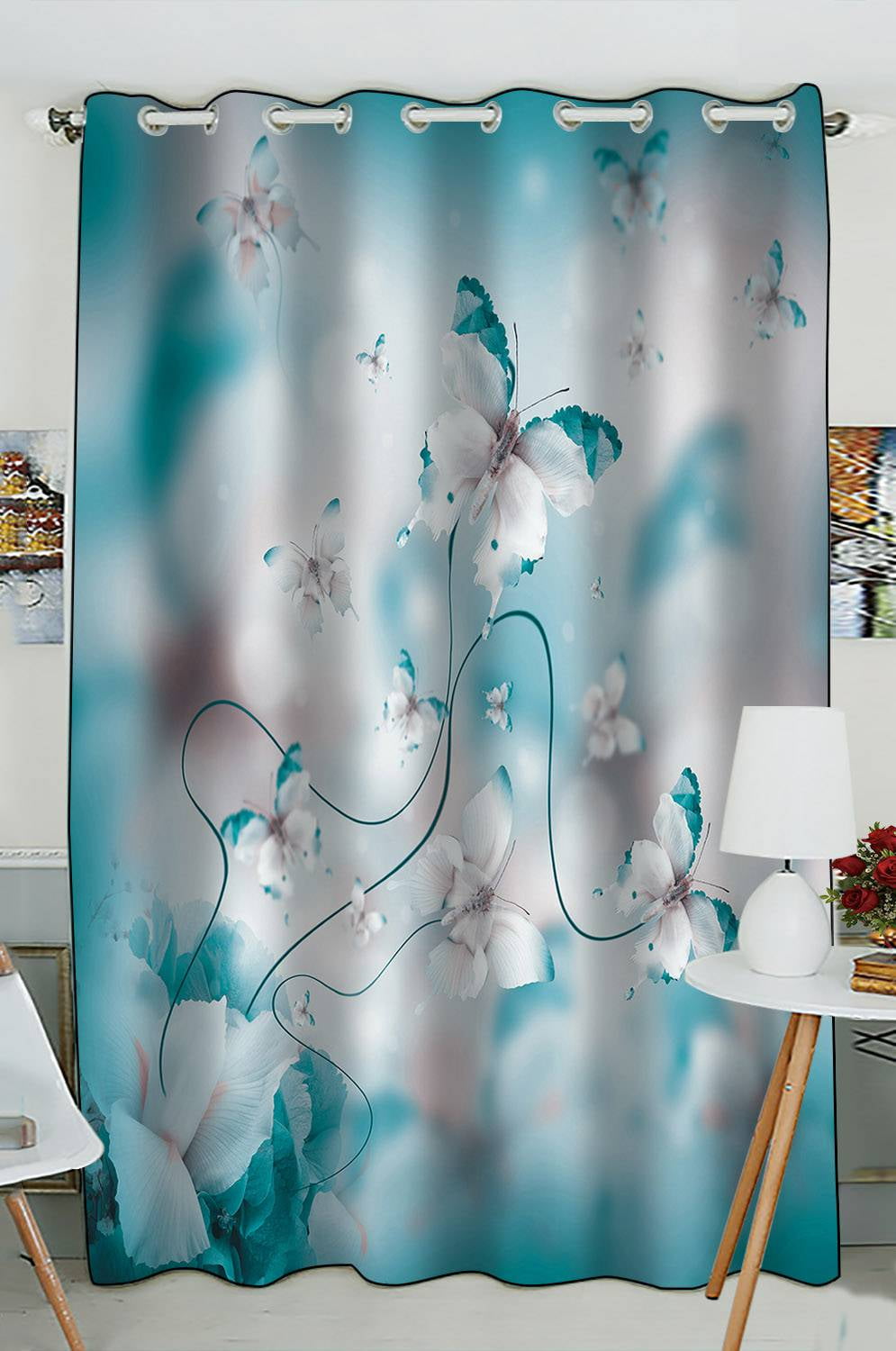 ECZJNT Amazing butterfly fairy of flowers hydrangeas and iris Blackout ...