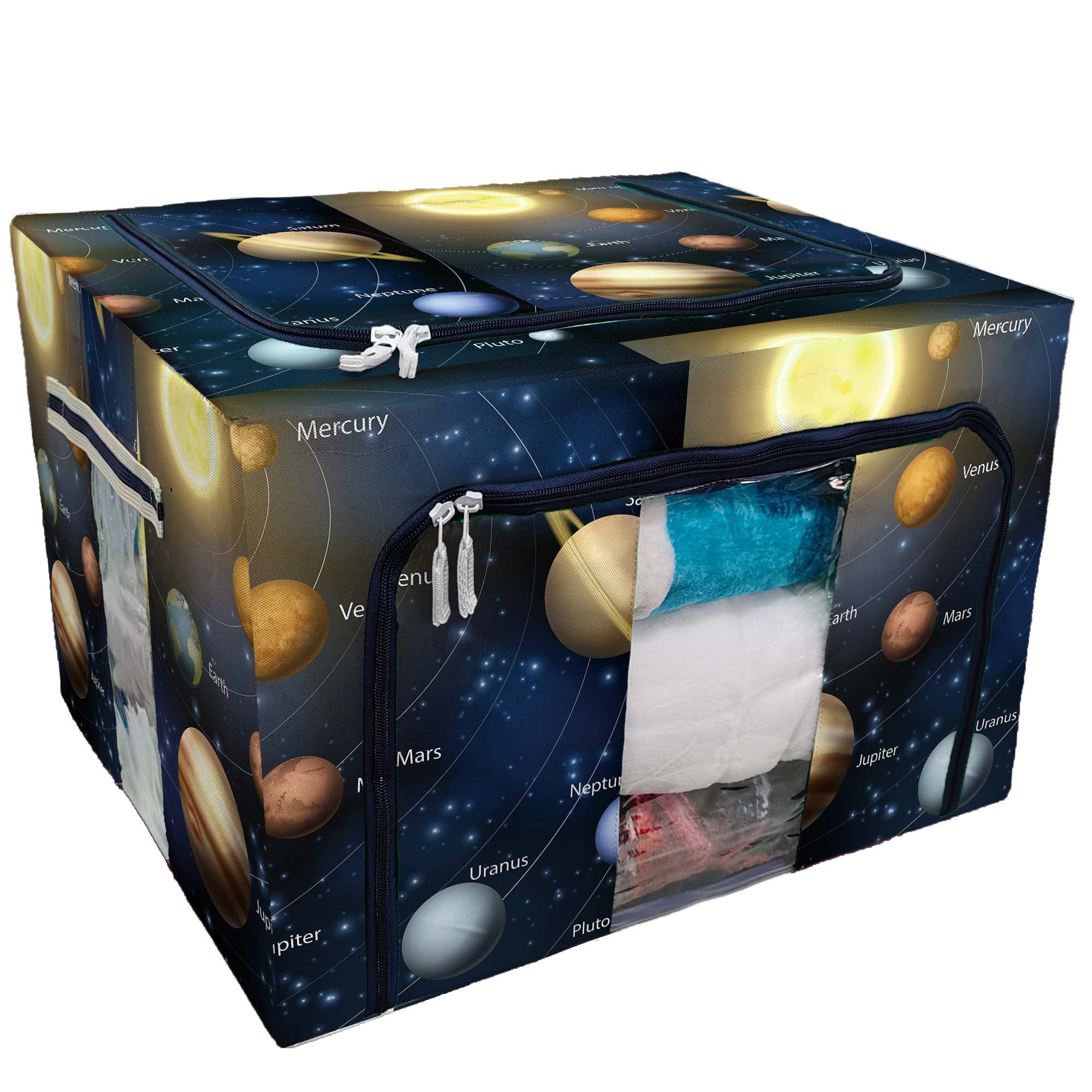 ECZJNT An planets our solar system text name labels Storage Bag Clear ...