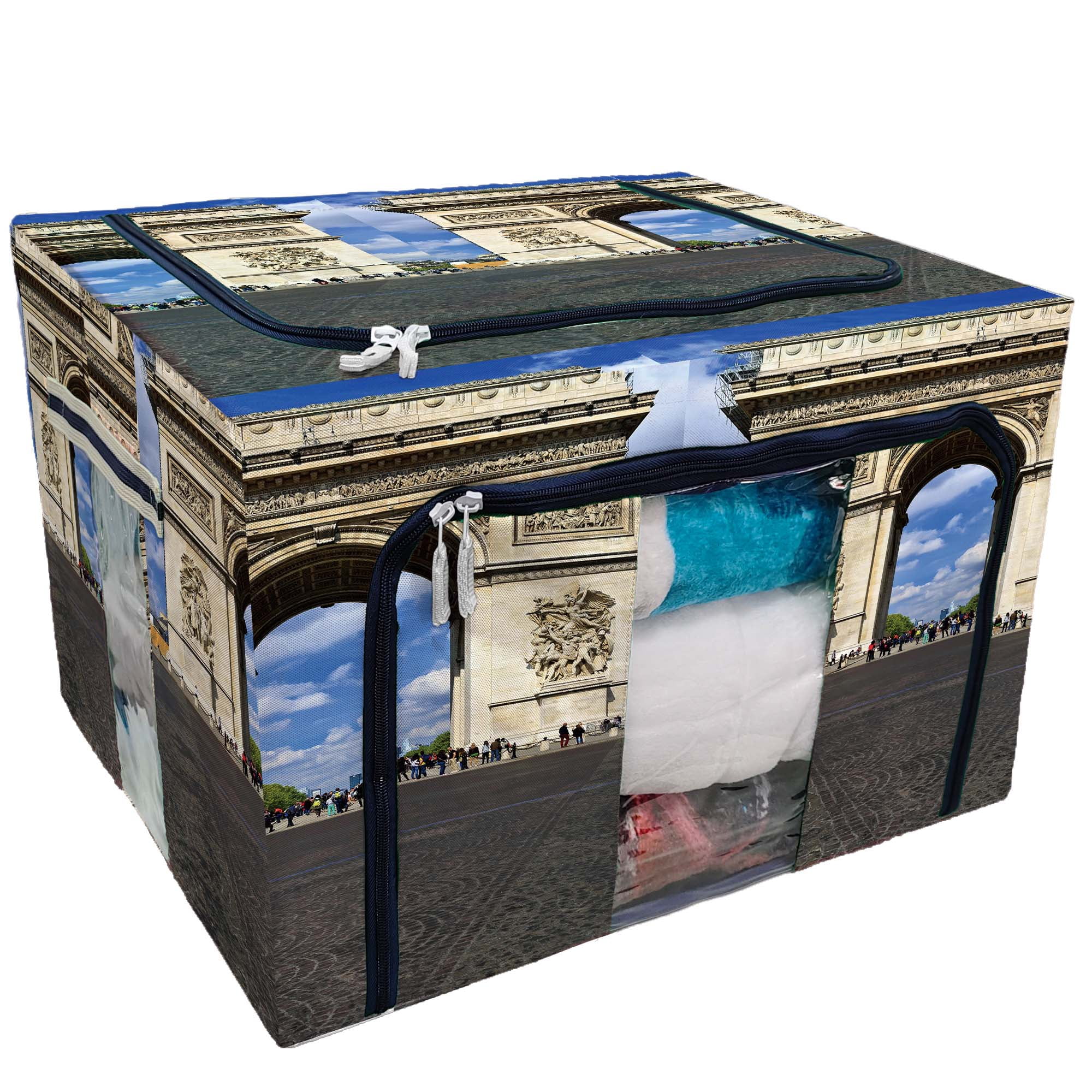 ECZJNT Arc de Triomphe Paris France Storage Bag Clear Window Storage ...
