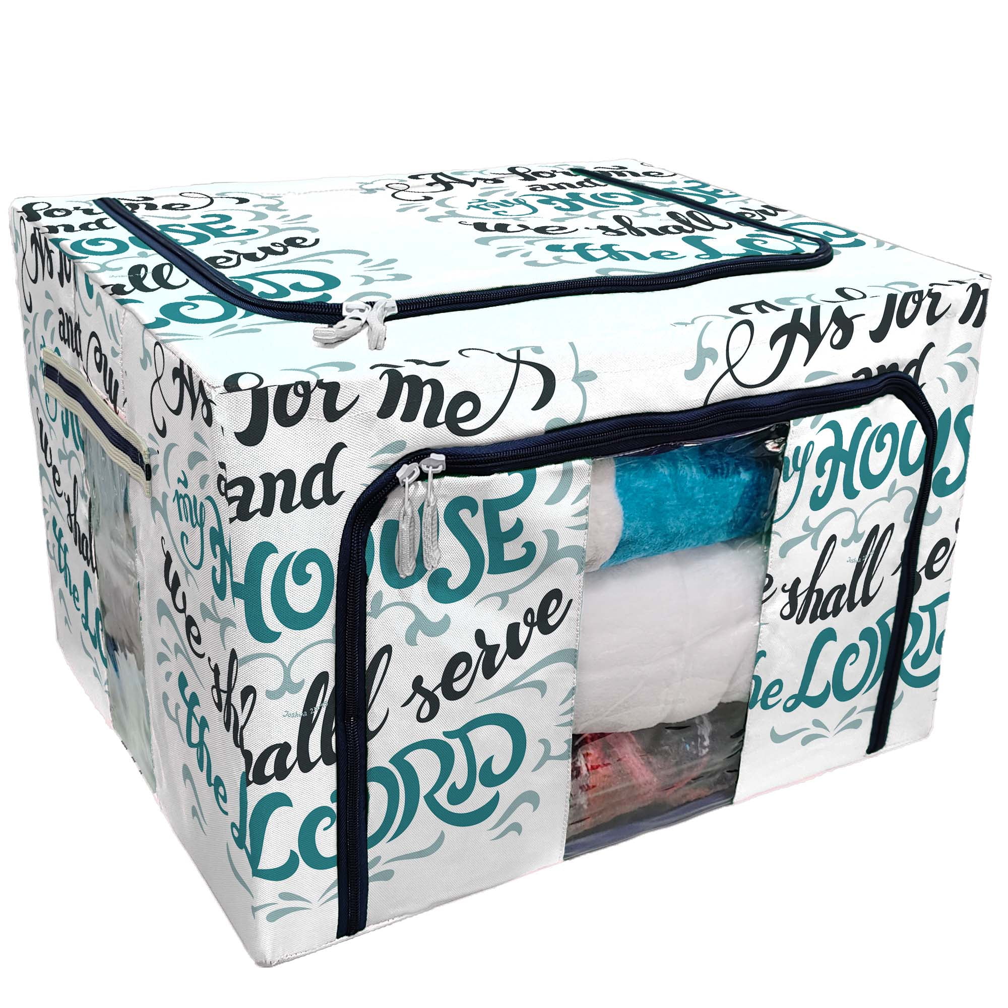 ECZJNT As for me and my house we shall serve the lord Storage Bag Clear ...