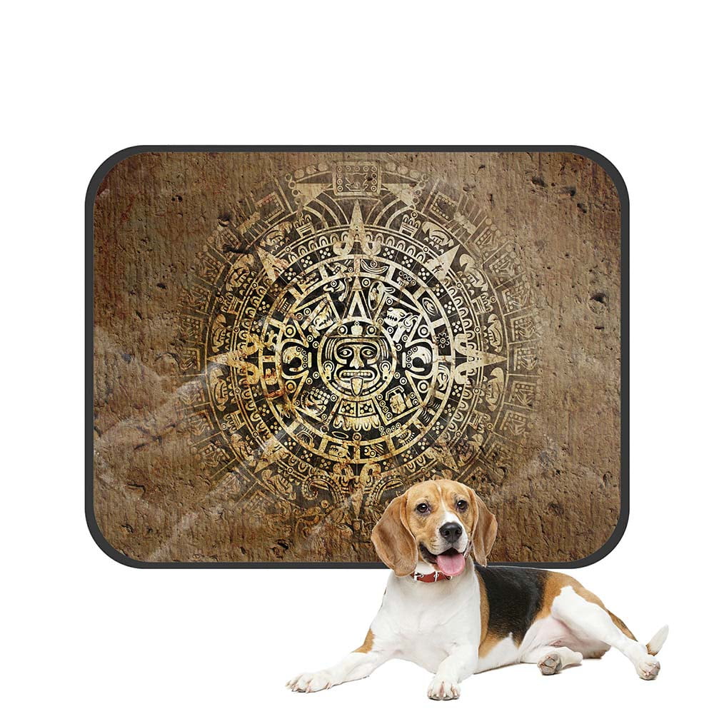 ECZJNT Background American Aztec Calendar Old Stone Pet Dog Cat Bed Pee ...