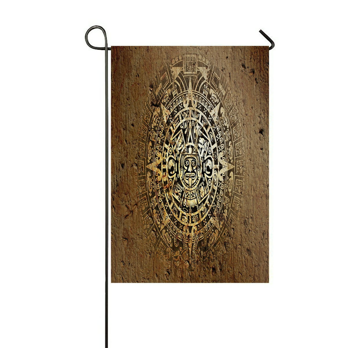 ECZJNT Background American Aztec calendar old stone Outdoor Flag Home ...