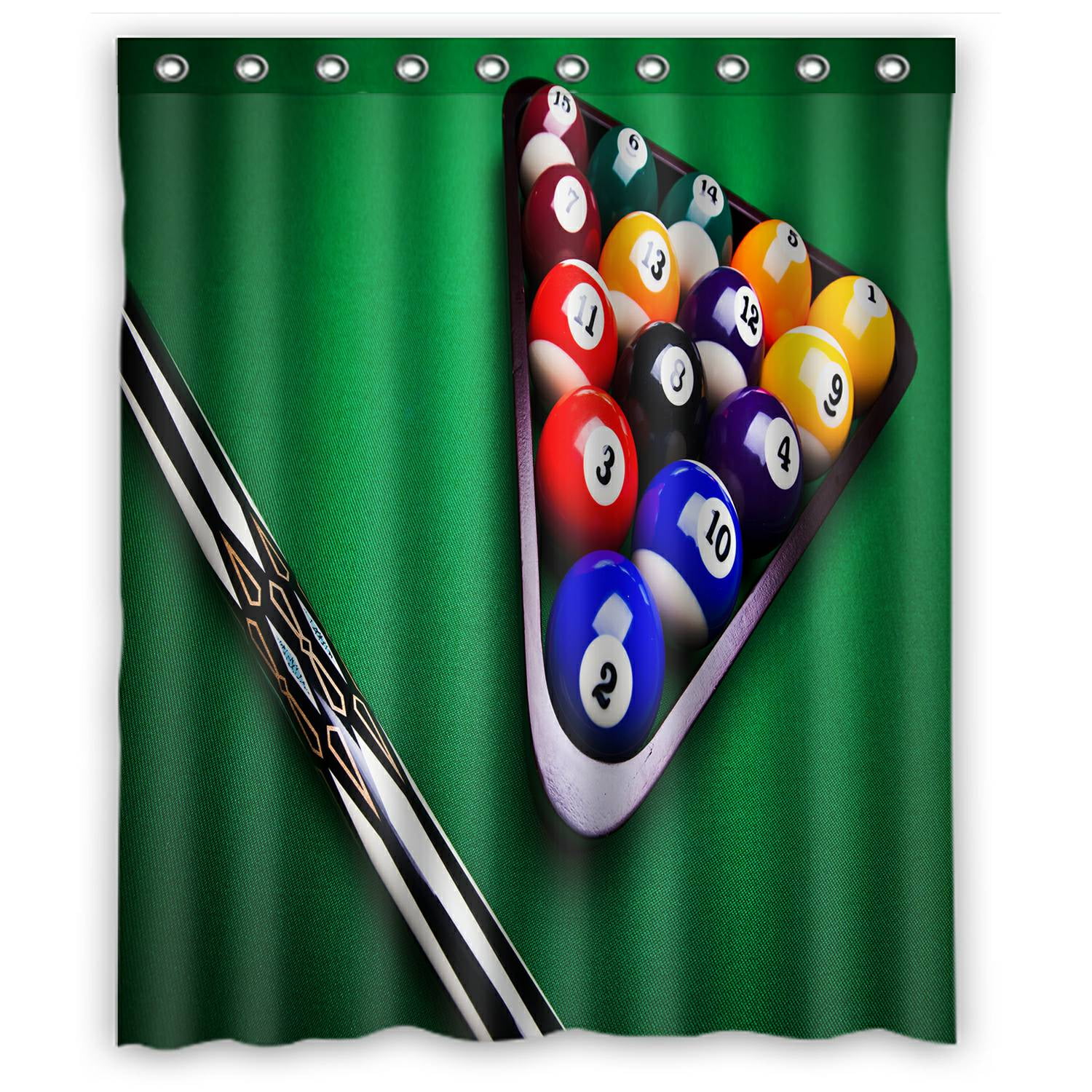 ECZJNT Billiard balls pool Shower Curtain Bathroom Waterproof Home ...