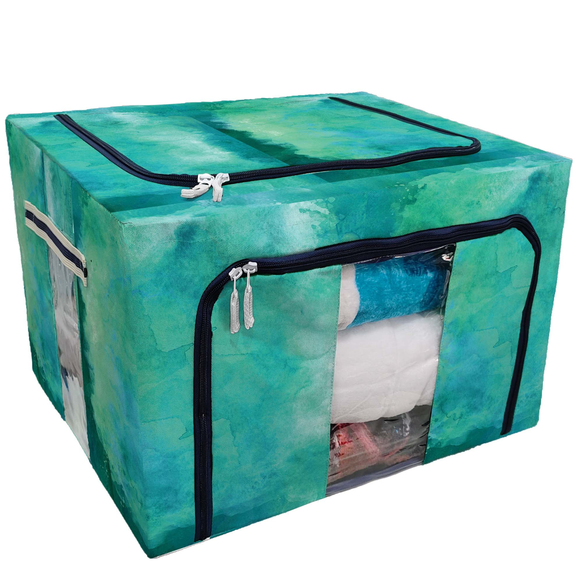 ECZJNT Blue Green Aqua Teal Turquoise Paper Storage Bag Clear Window ...