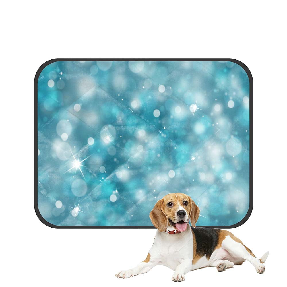 ECZJNT Blue With Sparkle Pet Dog Cat Bed Pee Pads Mat Cushion Potty ...