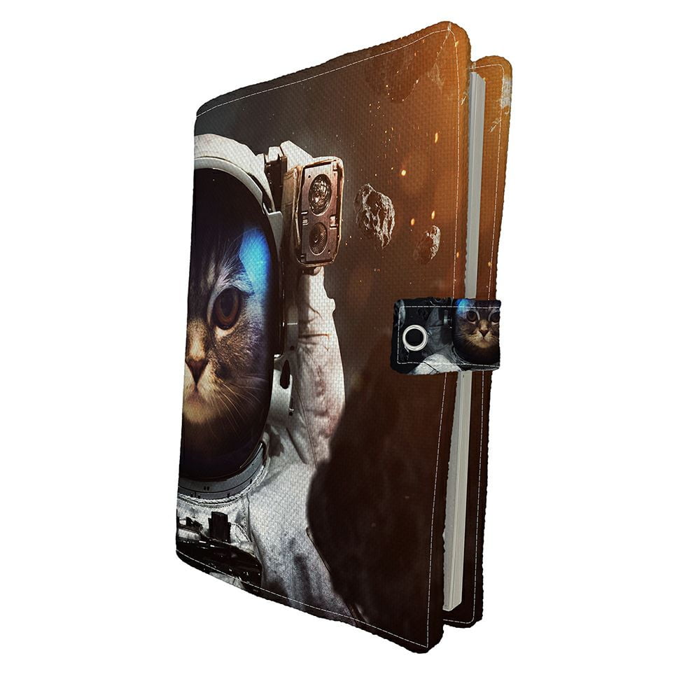ECZJNT Brave Cat Astronaut At The Spacewalk Book Cover Book Protector ...