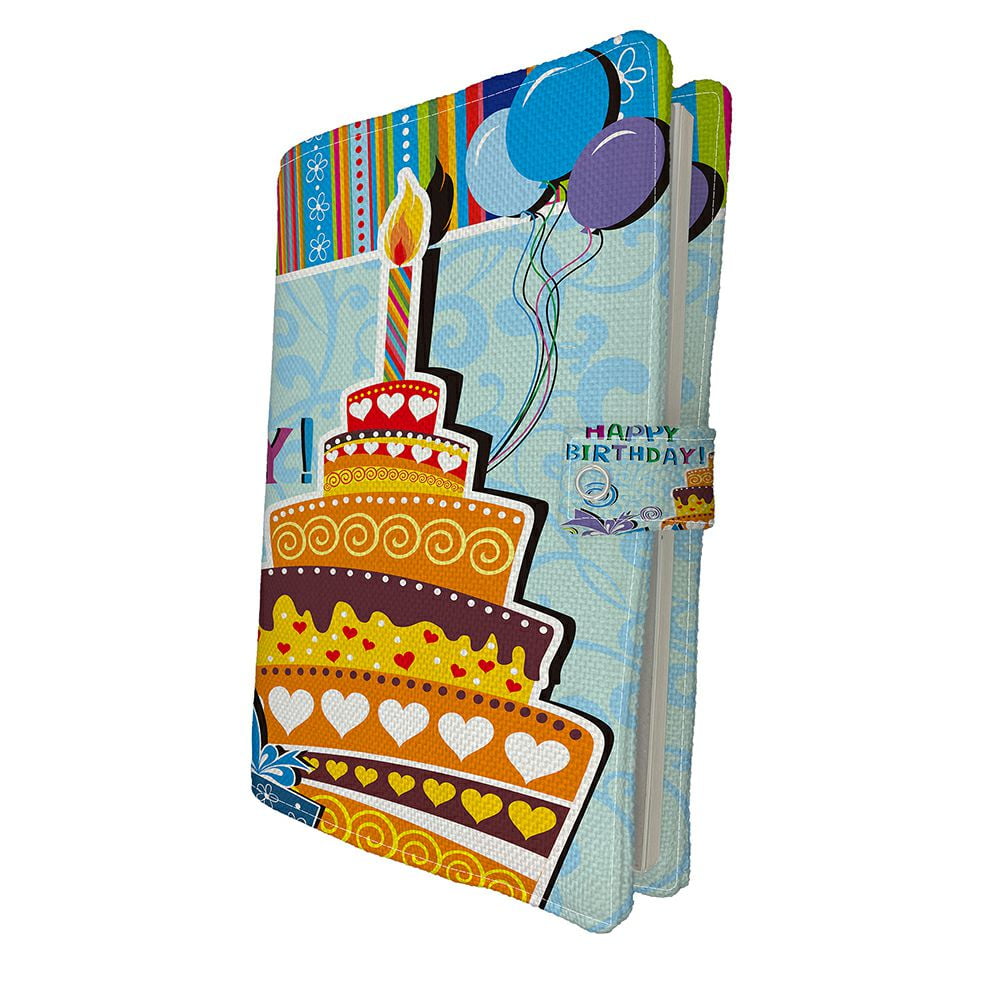 ECZJNT Card With Birthday Cake Book Cover Book Protector Book Sleeve ...