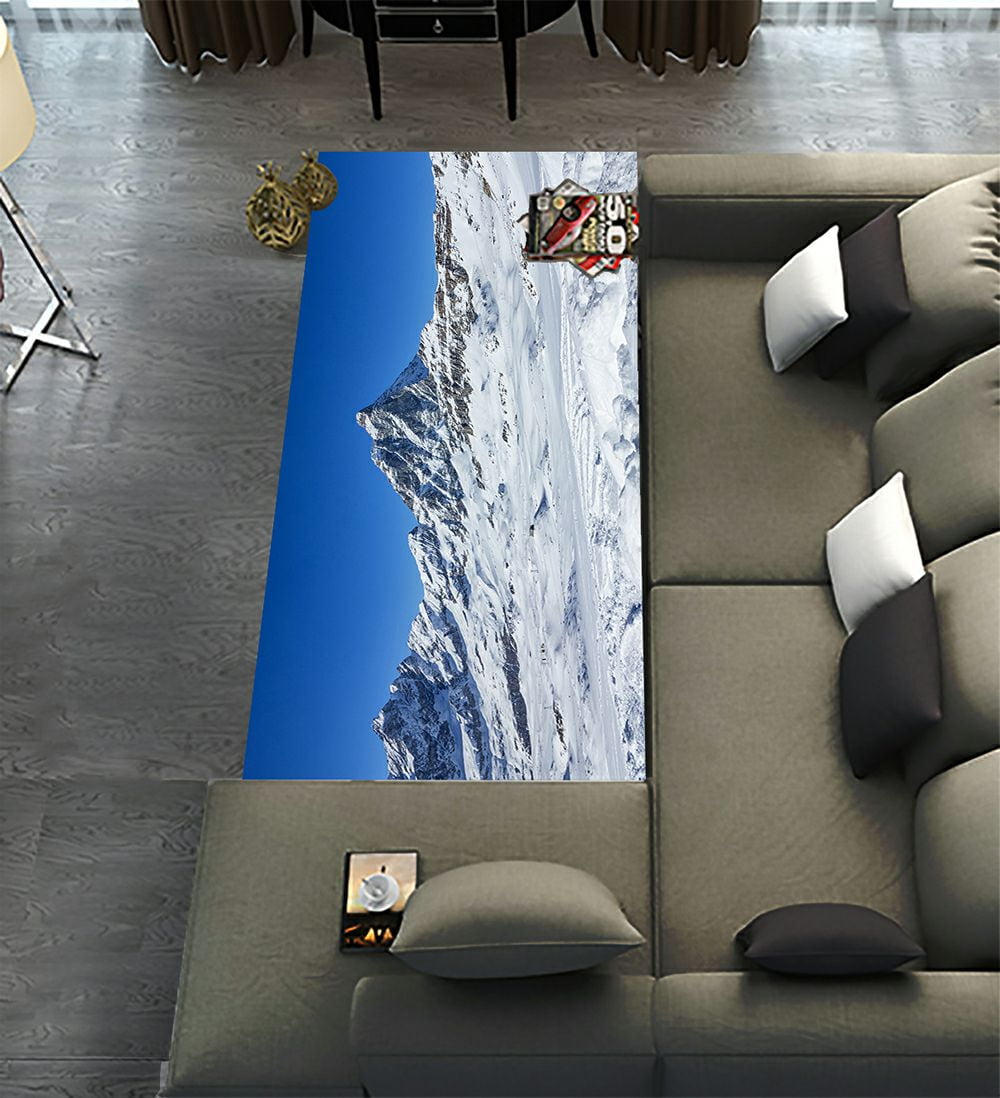 ECZJNT Cervinia ( Italy ) Ski Slopes Runner Rug 4 x 12ft Long Area Rug ...