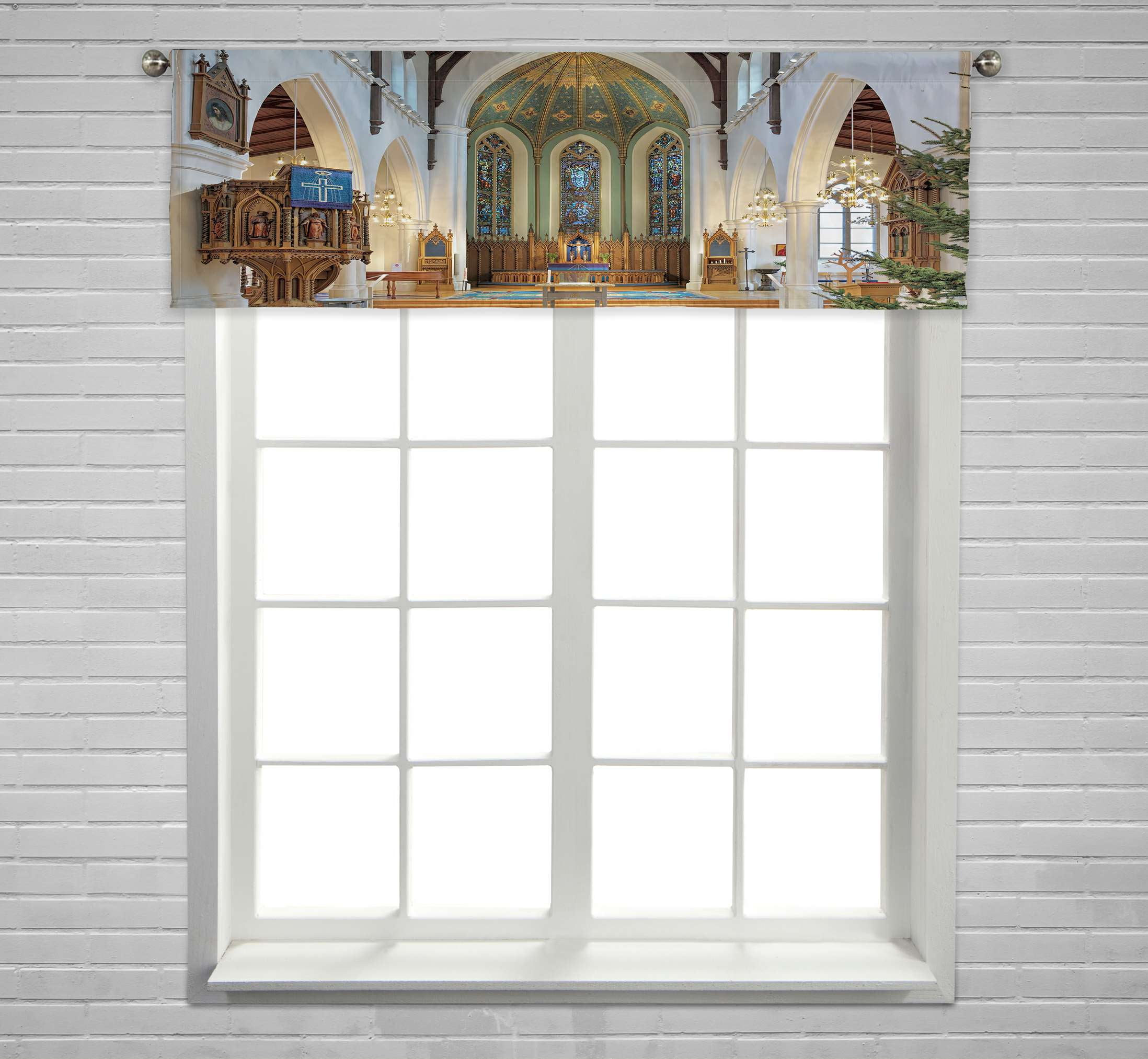 ECZJNT Choir altar Haga Church stained glass windows vault Window ...