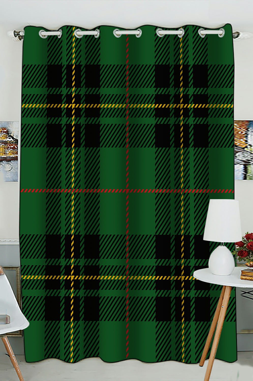 ECZJNT Clan Forbes Tartan Plaid Scottish Pattern Blackout Window ...