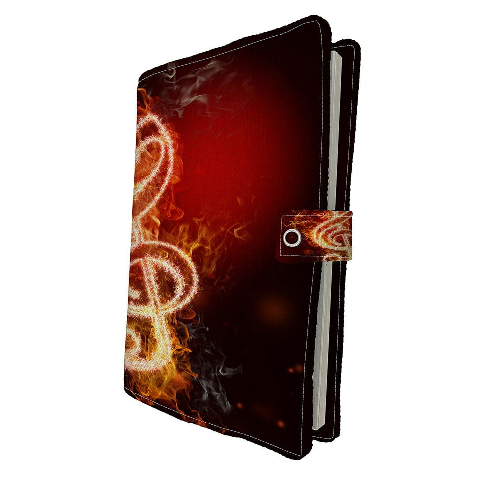 ECZJNT Clef In Fire On Red Book Cover Book Protector Book Sleeve Book ...