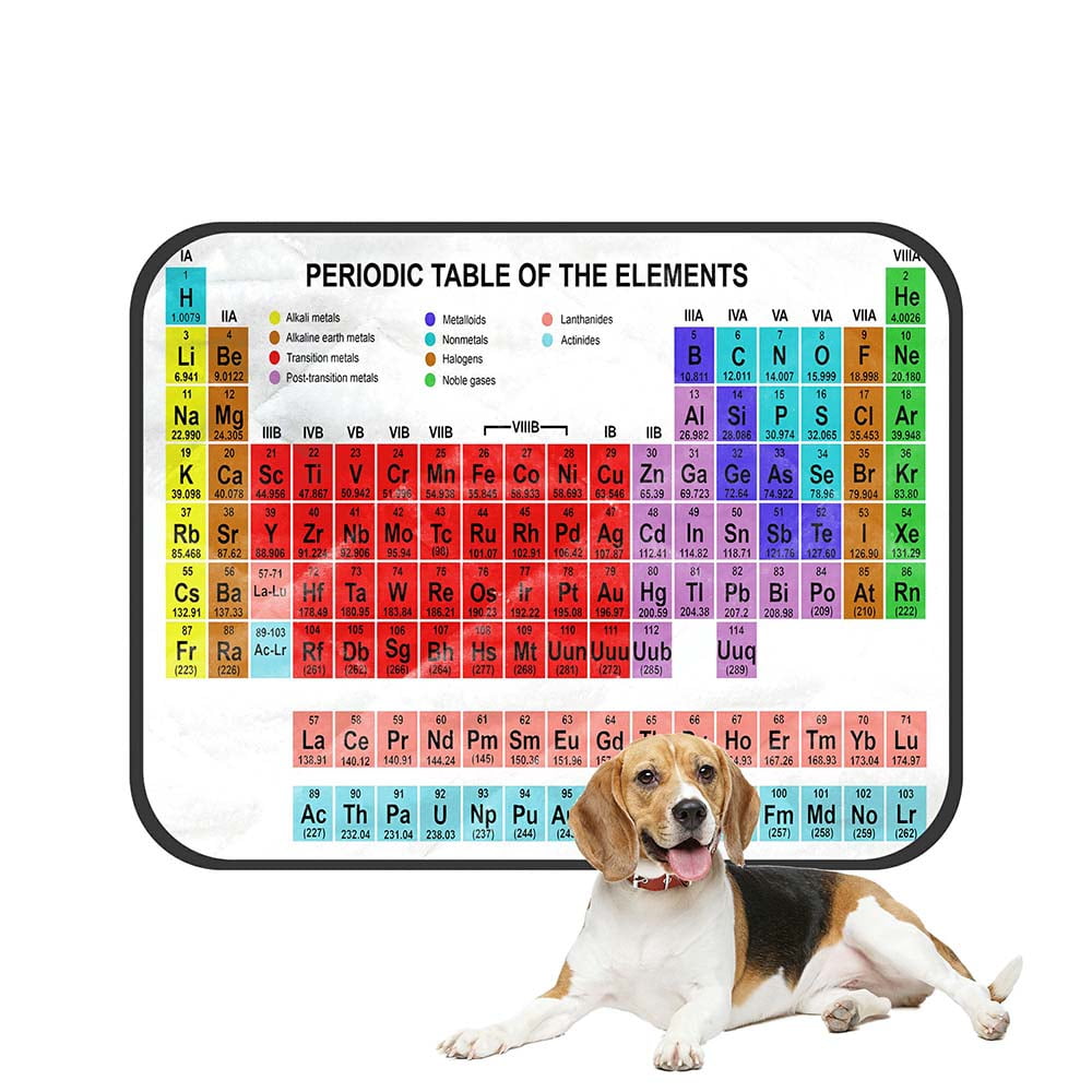ECZJNT Color Periodic Table Of The Elements Pet Dog Cat Bed Pee Pads ...