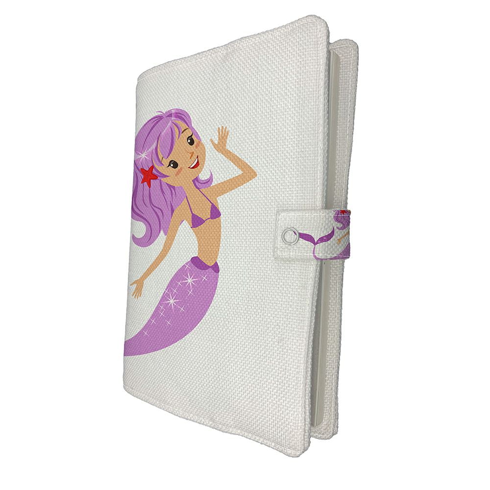 ECZJNT Colorful Mermaid Character With Purple Hair And Long Fish Tail ...