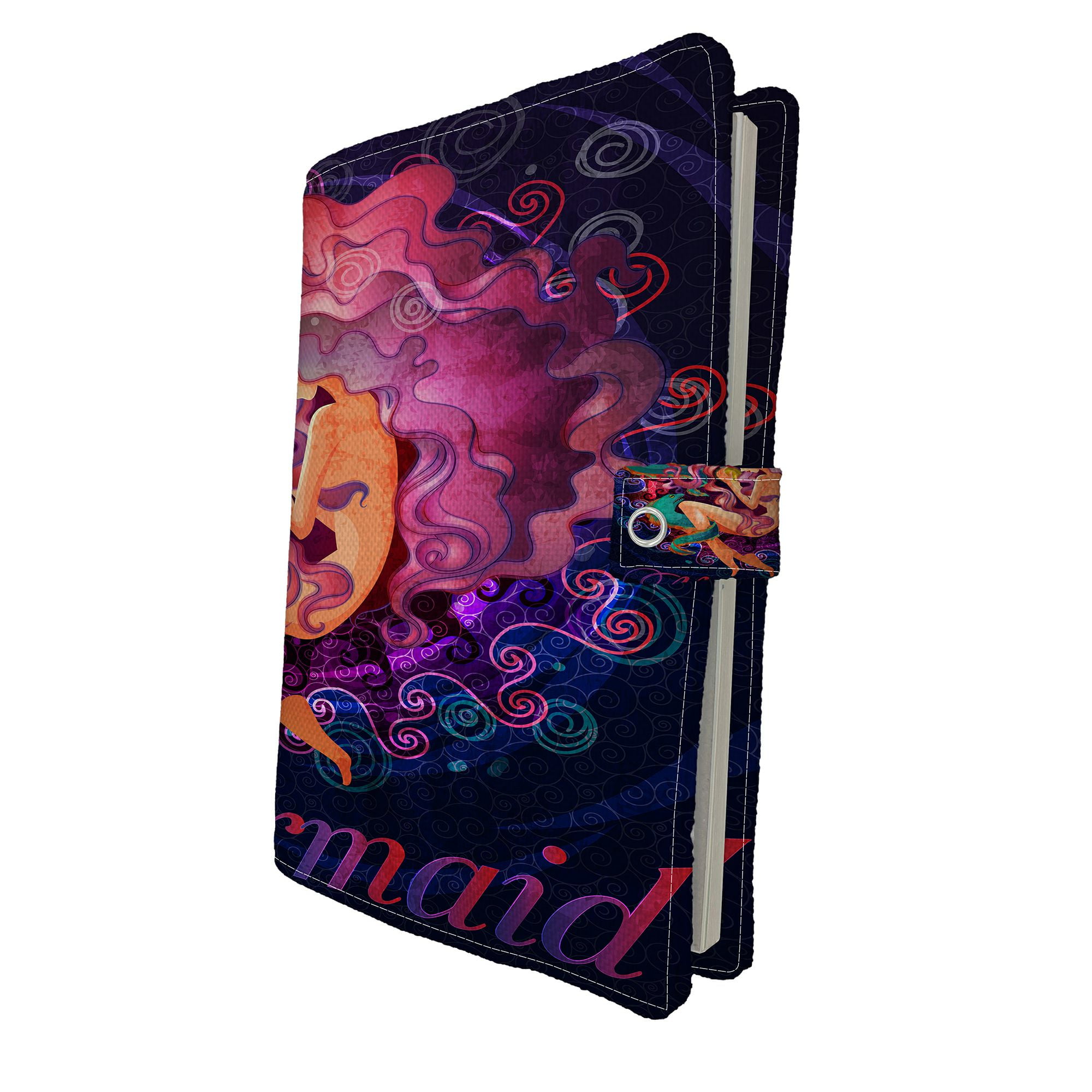 ECZJNT Colorful Mermaid With Muraena Fish Book Cover Book Protector ...