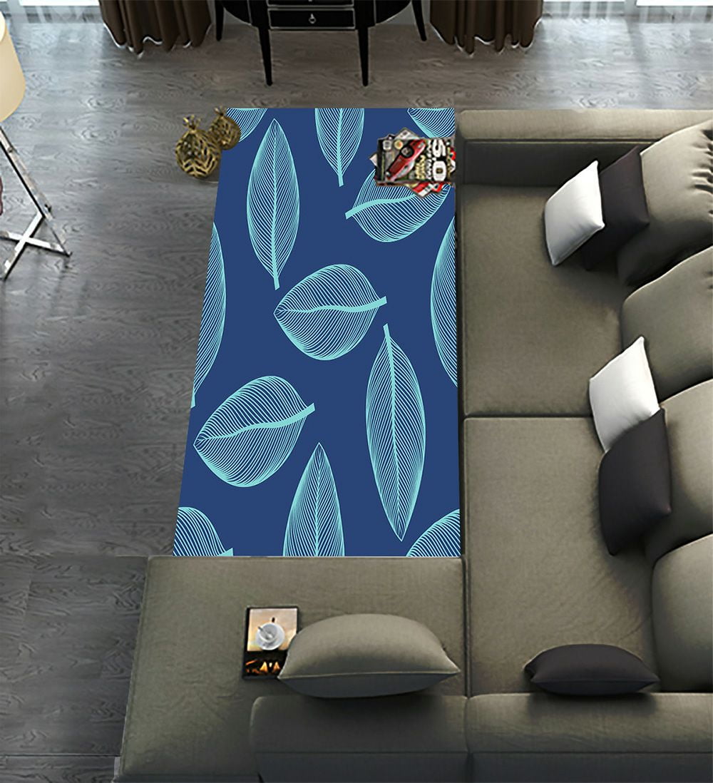 ECZJNT Contour Leaves Fall Leaf Runner Rug 3.3 x 7ft Long Area Rug ...