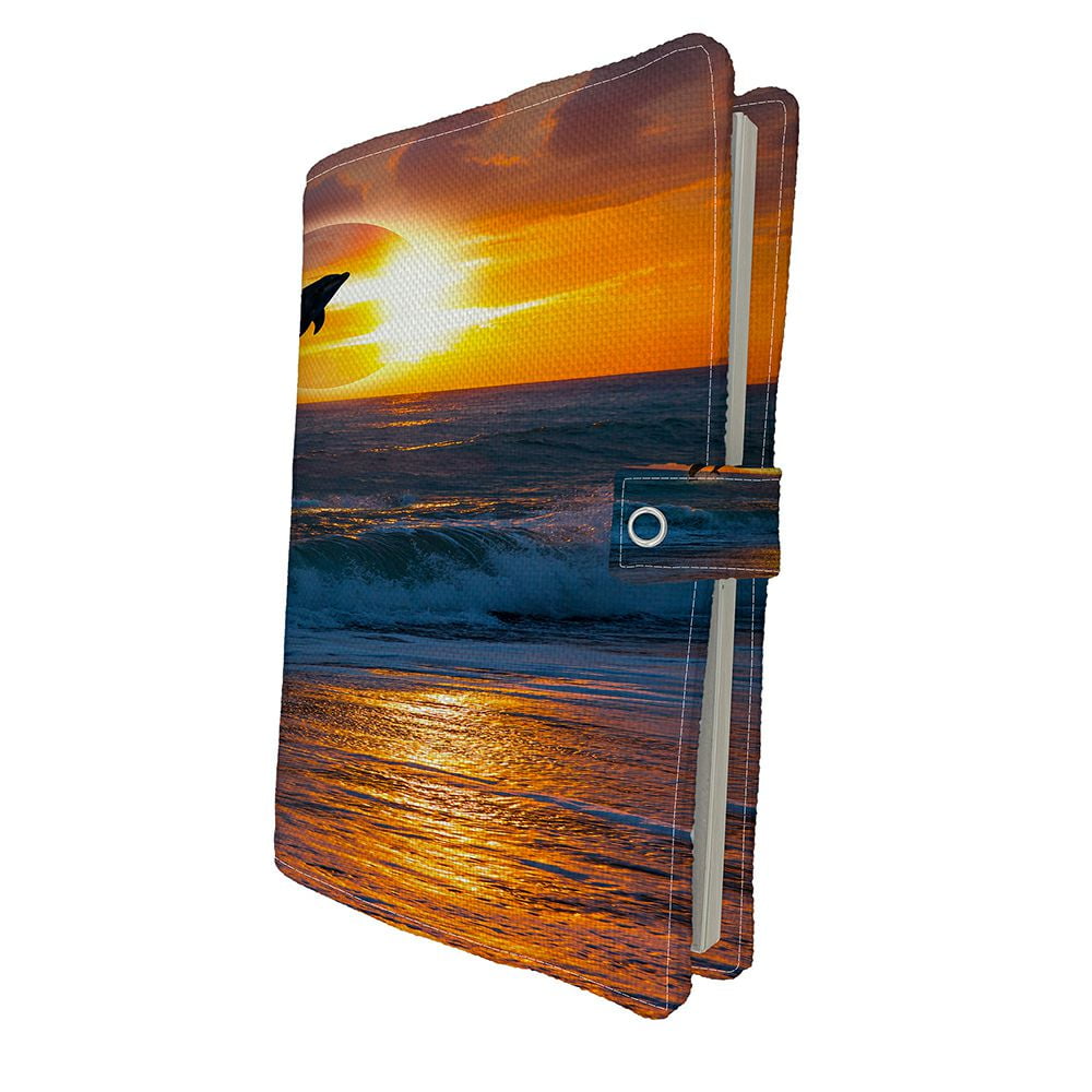 ECZJNT Couple Dolphins Jumping On The Water With Solar Eclipse Book ...