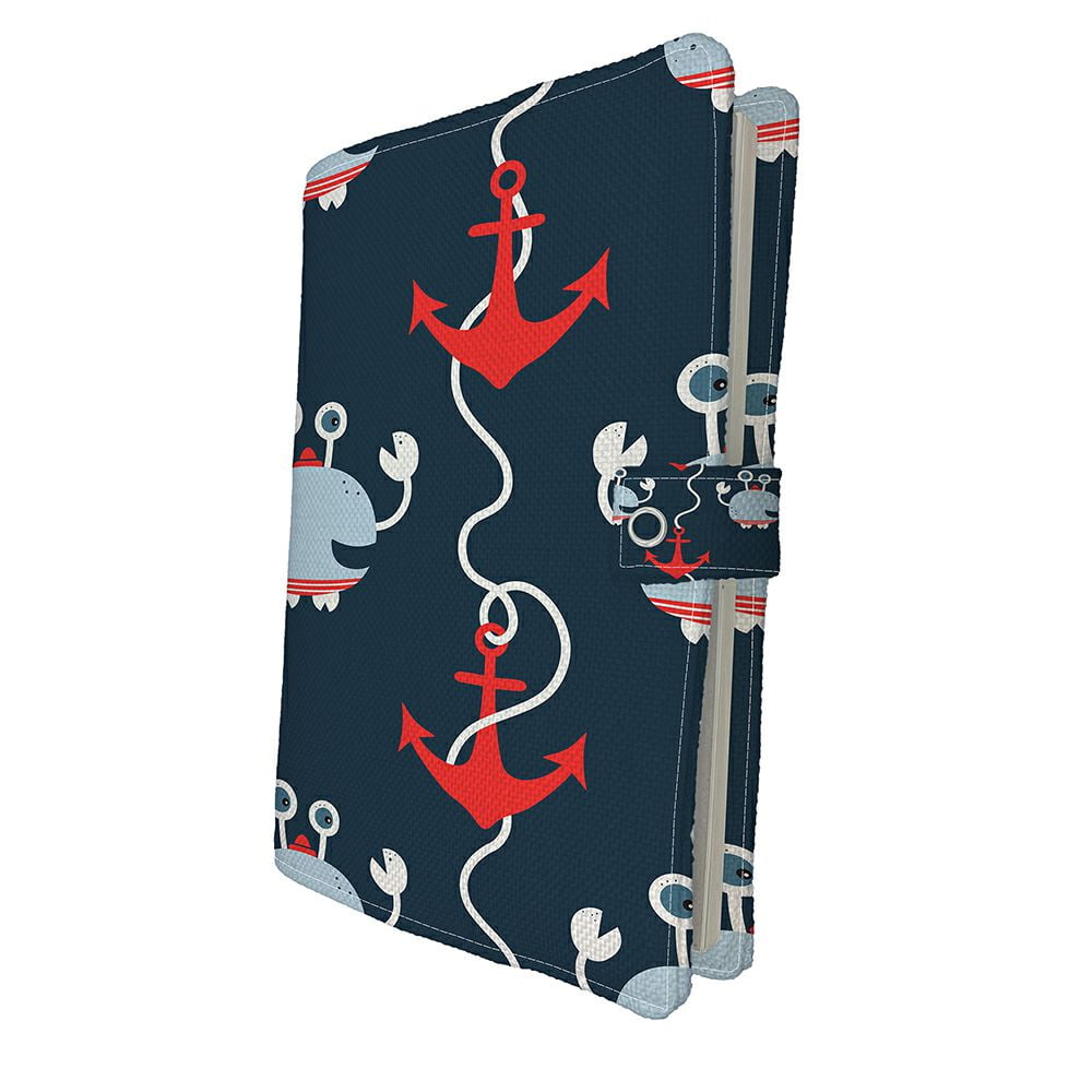 ECZJNT Crabs Sea Anchors Colorful Marine Book Cover Book Protector Book ...