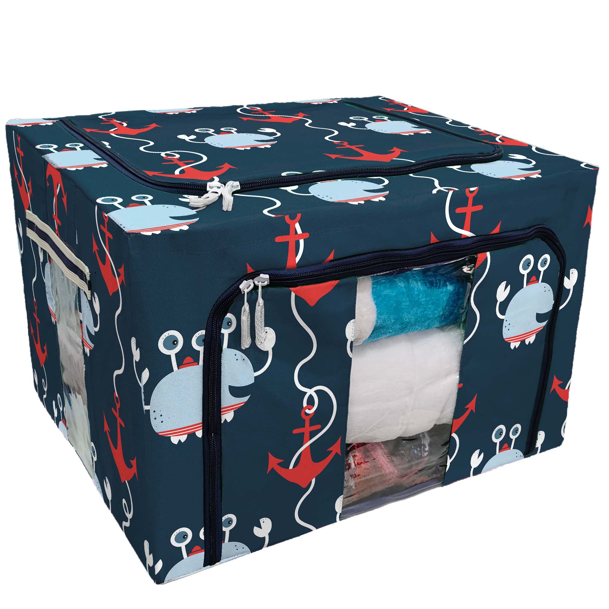 ECZJNT Crabs sea anchors Colorful Marine Storage Bag Clear Window ...