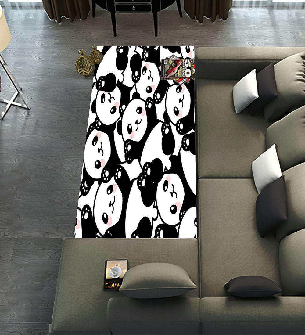 ECZJNT Cute Panda Runner Rug 4 x 12ft Long Area Rug Carpet for Hallway ...