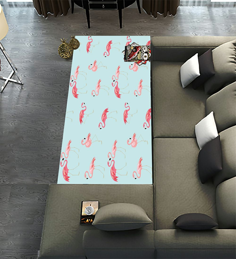 ECZJNT Cute Pink Flamingo Runner Rug 2 x 10ft Long Area Rug Carpet for ...