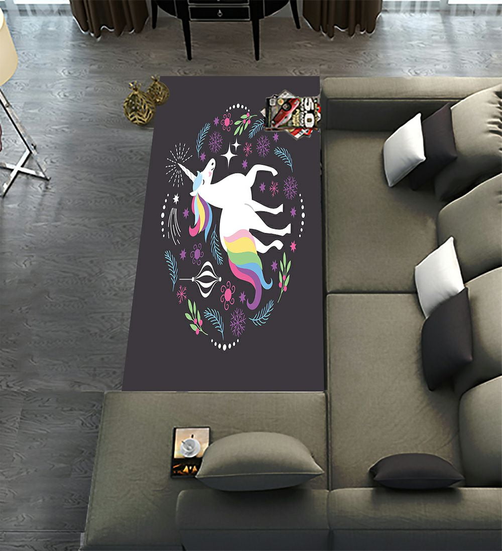 ECZJNT Cute Unicorn Runner Rug 4 x 12ft Long Area Rug Carpet for ...